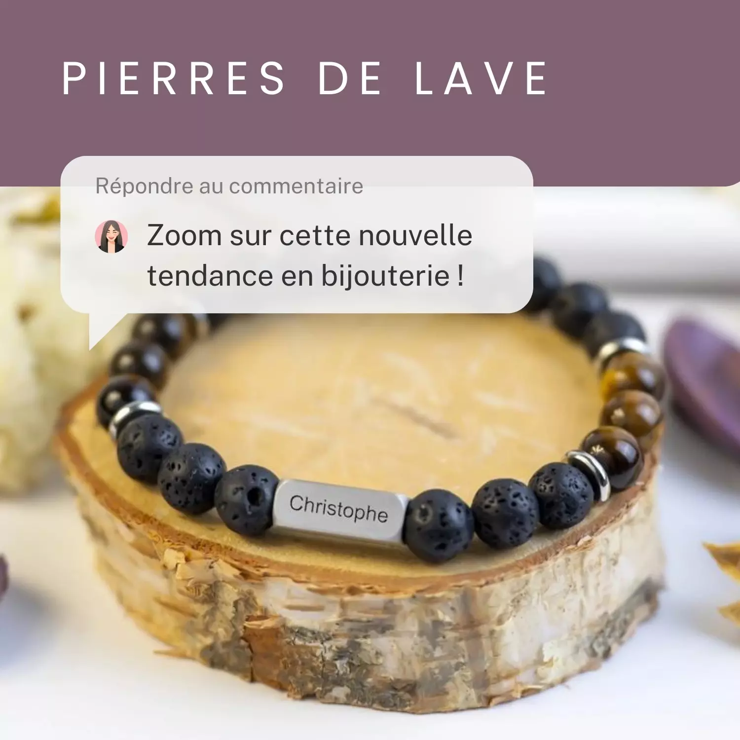 Pierres de lave naturelles : la tendance des bijoux personnalisés - Les bijoux de Mélanie