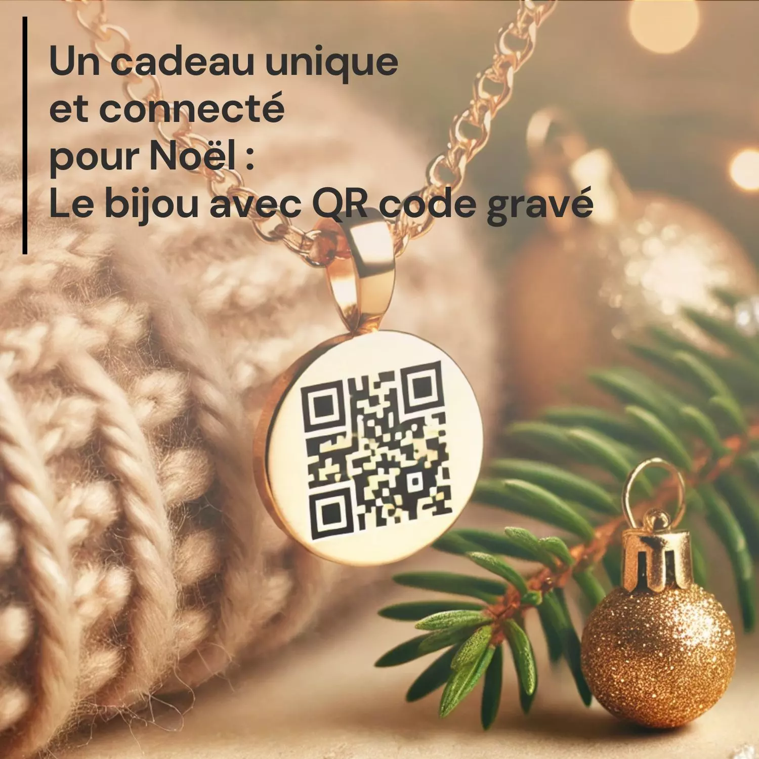 Bijou avec QR Code Gravé : Un cadeau connecté pour Noël
