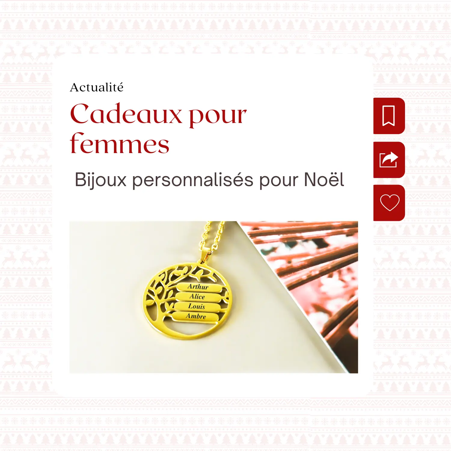 Cadeaux pour femmes : Bijoux personnalisés pour Noël - Les bijoux de Mélanie