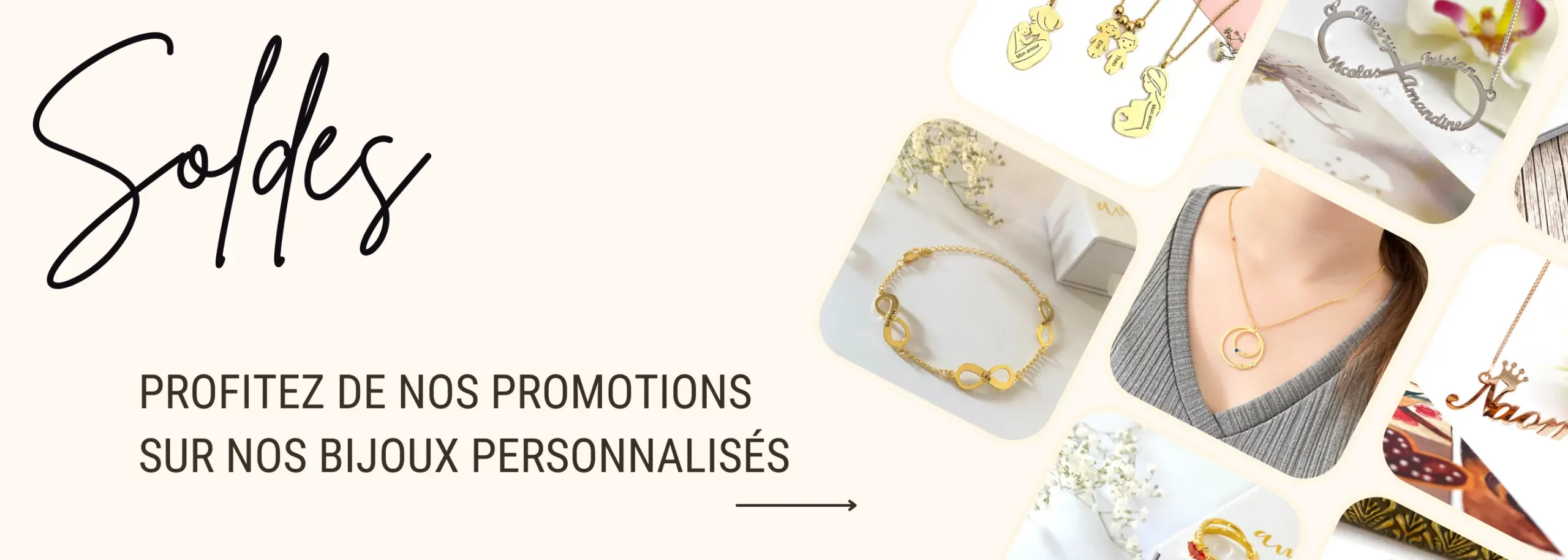 Soldes de bijoux personnalisés - Les bijoux de Mélanie